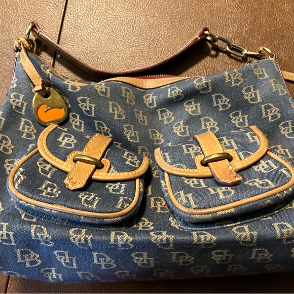 Dooney & Bourke | Bags | Vintage Genuine Dooney Bourke Denim Leather ...